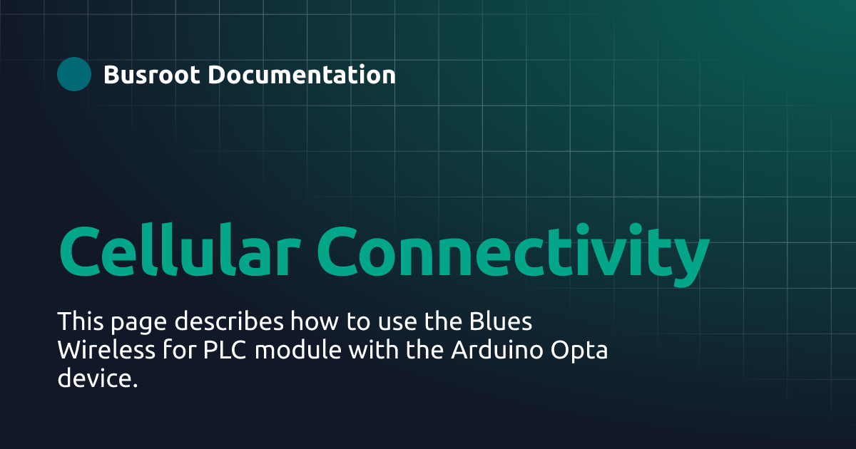 Cellular Connectivity | Busroot Documentation