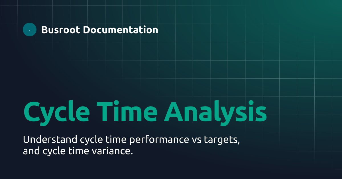 Cycle Time Analysis | Busroot Documentation