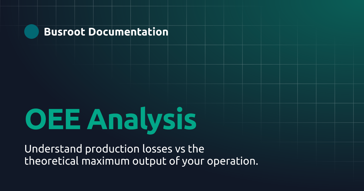 OEE Analysis | Busroot Documentation